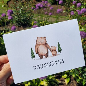 Printable Fathers Day Card, Bear Watercolor Fathers Day Card, Digital ...