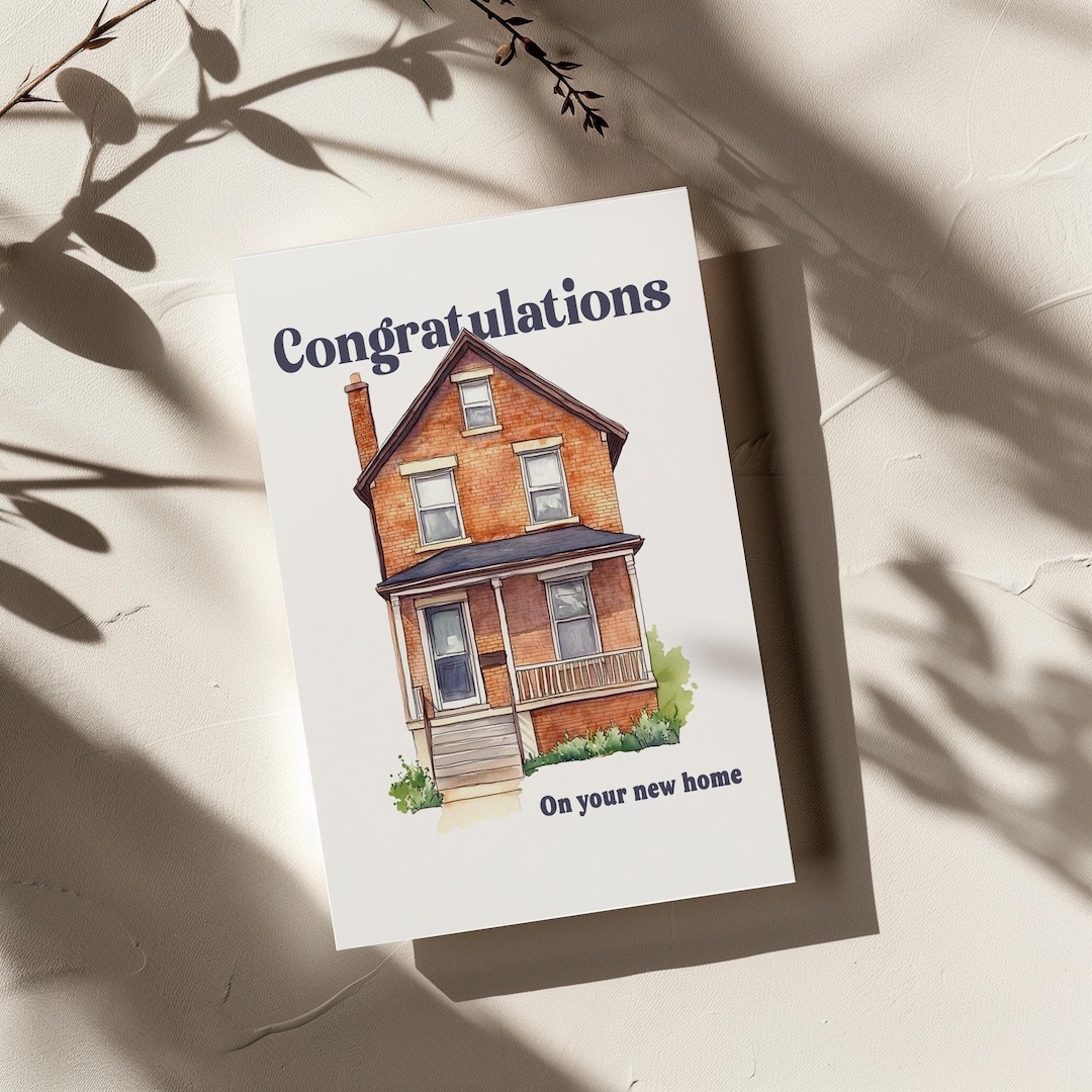 Printable Congratulations New Home Card | Housewarming Card | New House ...