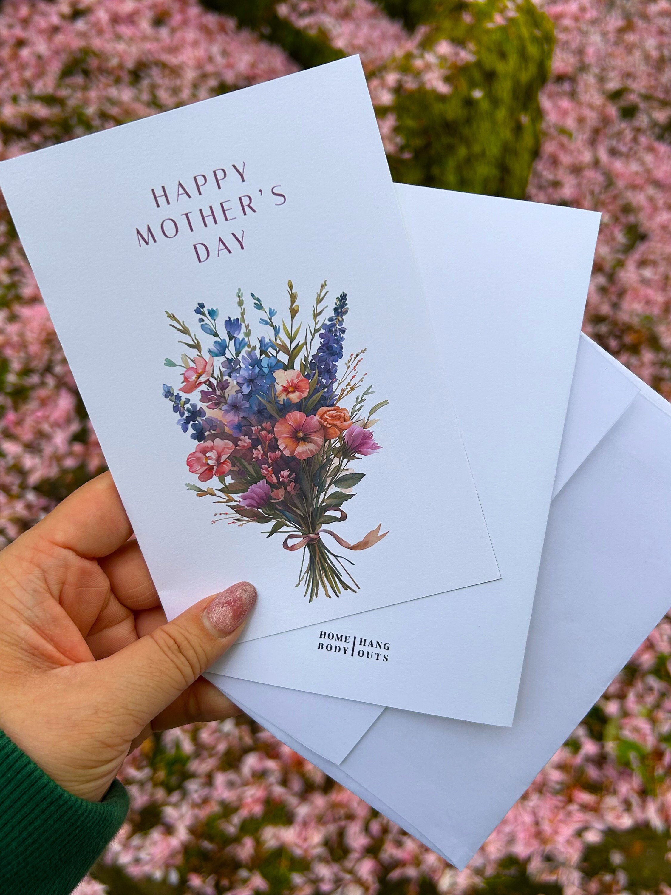 Printable Mothers Day Card, Bouquet Watercolor Mothers Day Card ...