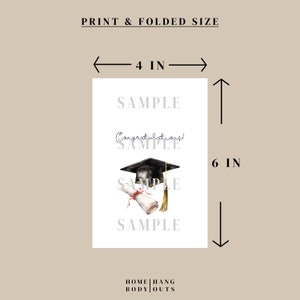 Printable Graduation Card | Congratulations Grad Cap| Digital Download ...