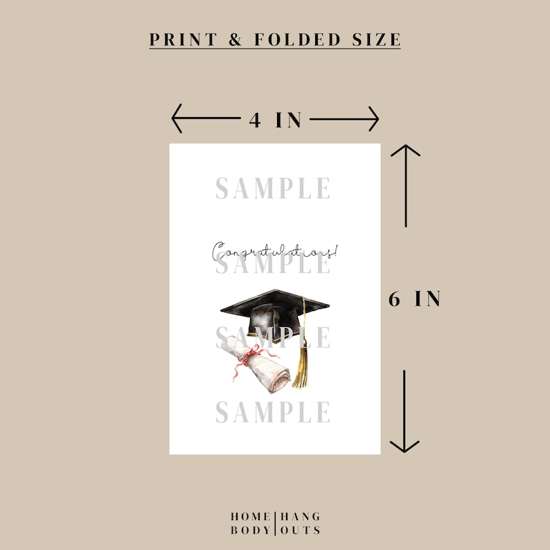 Printable Graduation Card | Congratulations Grad Cap| Digital Download ...