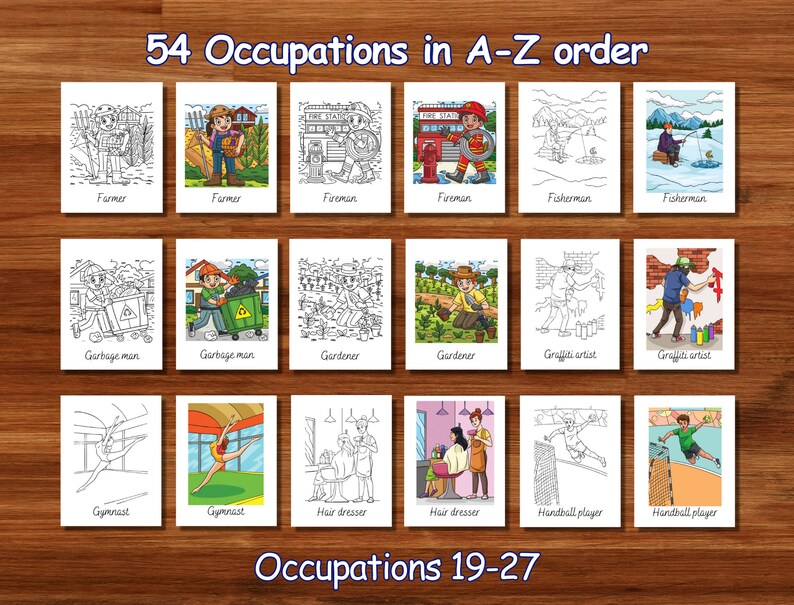 54 Occupation Labor Day Coloring Pages and Colored Pages | for Kids ...
