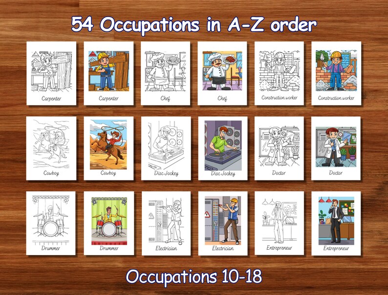 54 Occupation Labor Day Coloring Pages and Colored Pages | for Kids ...