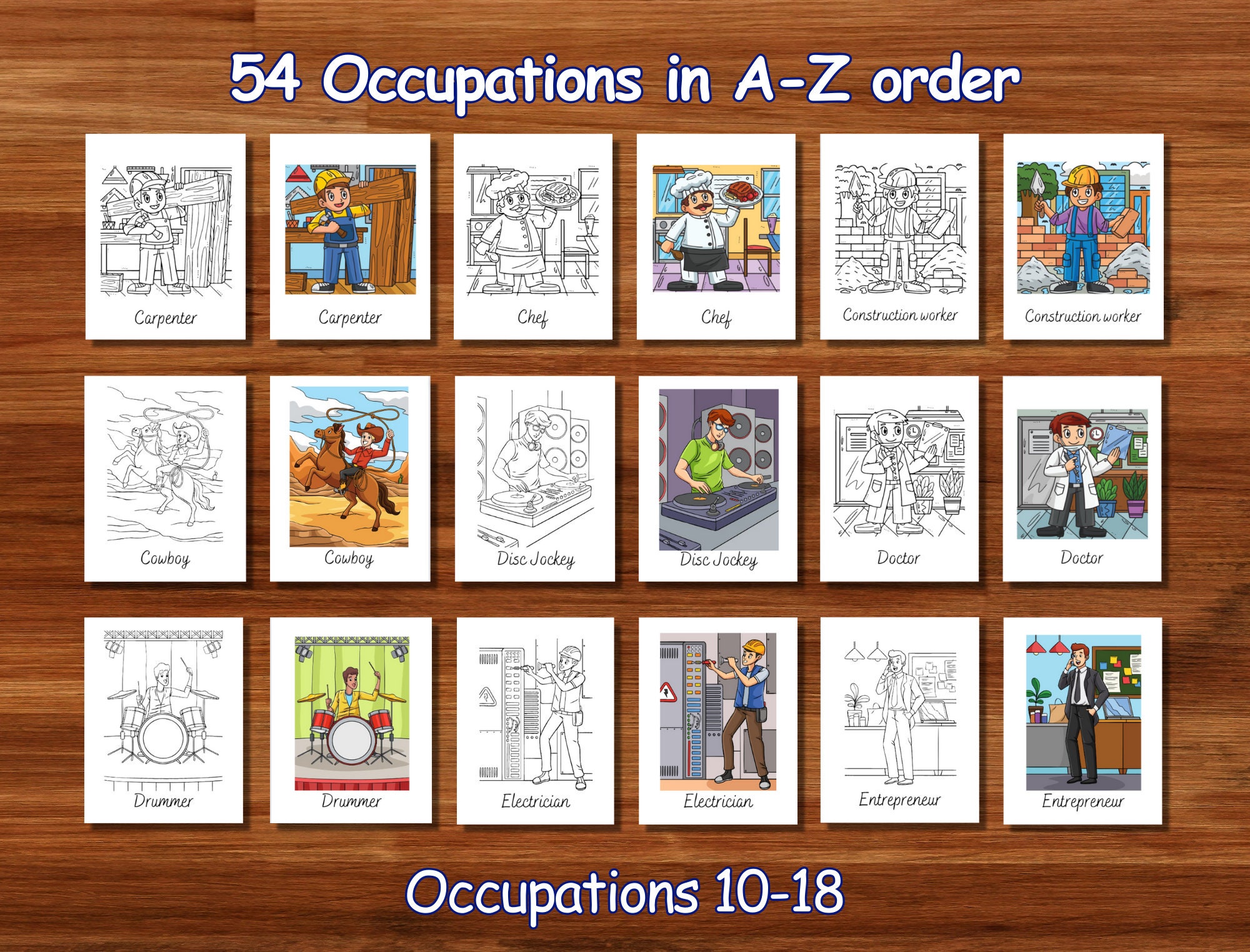 54 Occupation Labor Day Coloring Pages and Colored Pages | for Kids ...