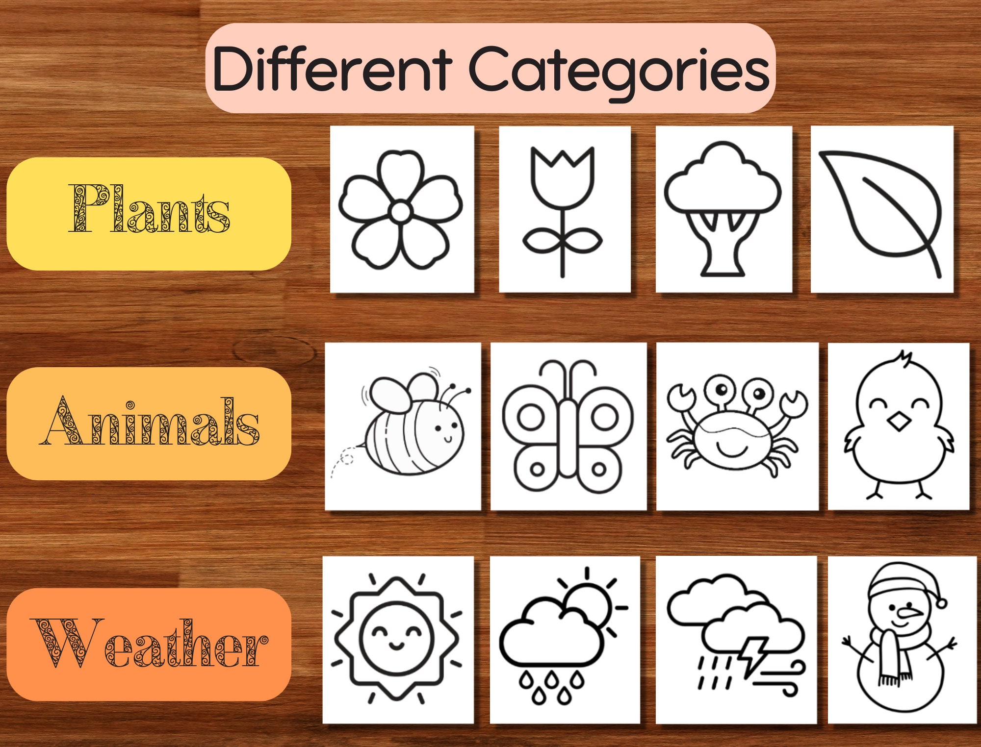 210 Easy Coloring Pages for Small Kids, Toddler, Preschool, Home-school ...