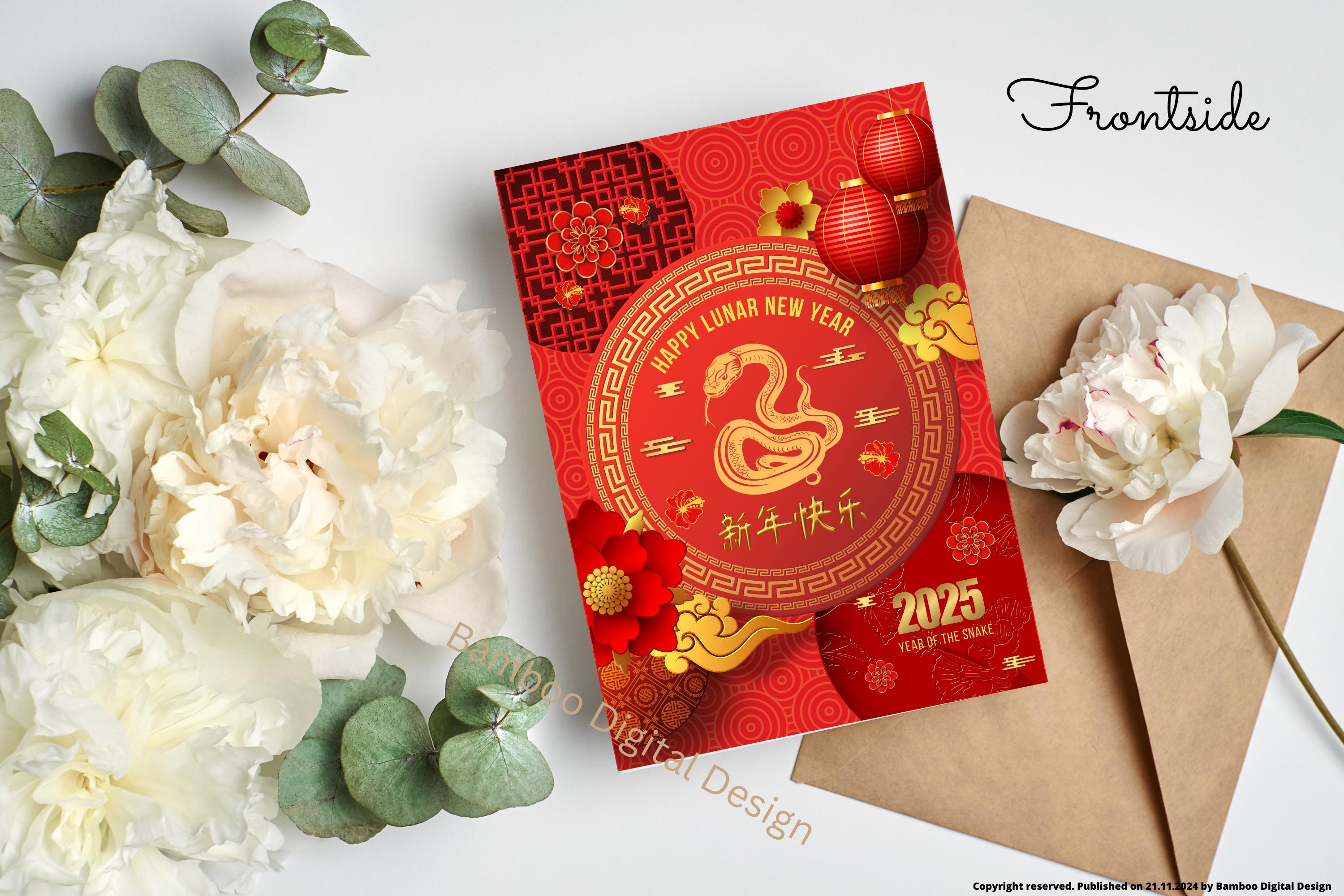 Chinese New Year Cards | Greeting Cards 2025 | Year of the Snake ...