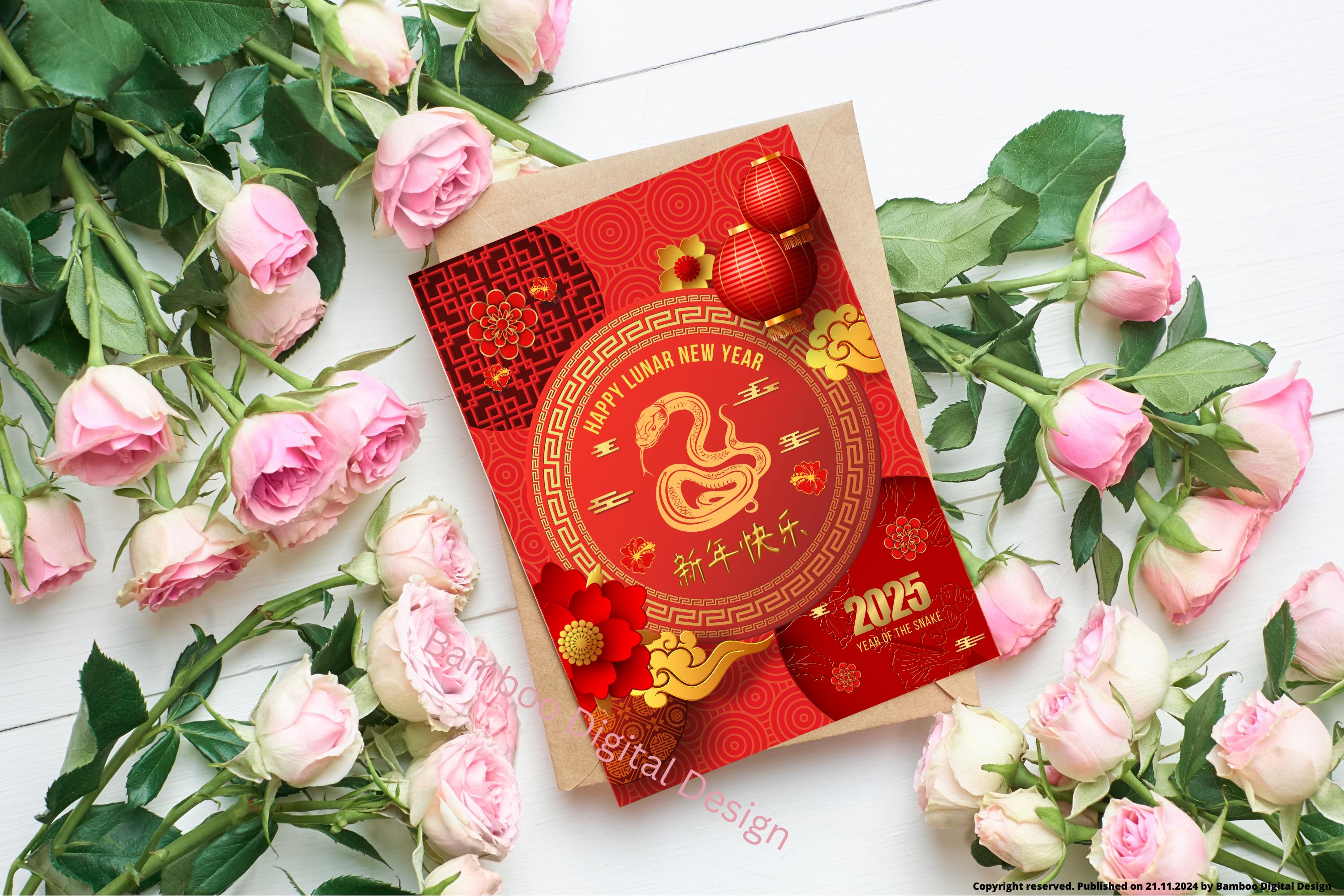 Chinese New Year Cards | Greeting Cards 2025 | Year of the Snake ...