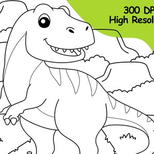 30 Dinosaur Coloring Pages and Colored Pages | for Kids Toddlers ...