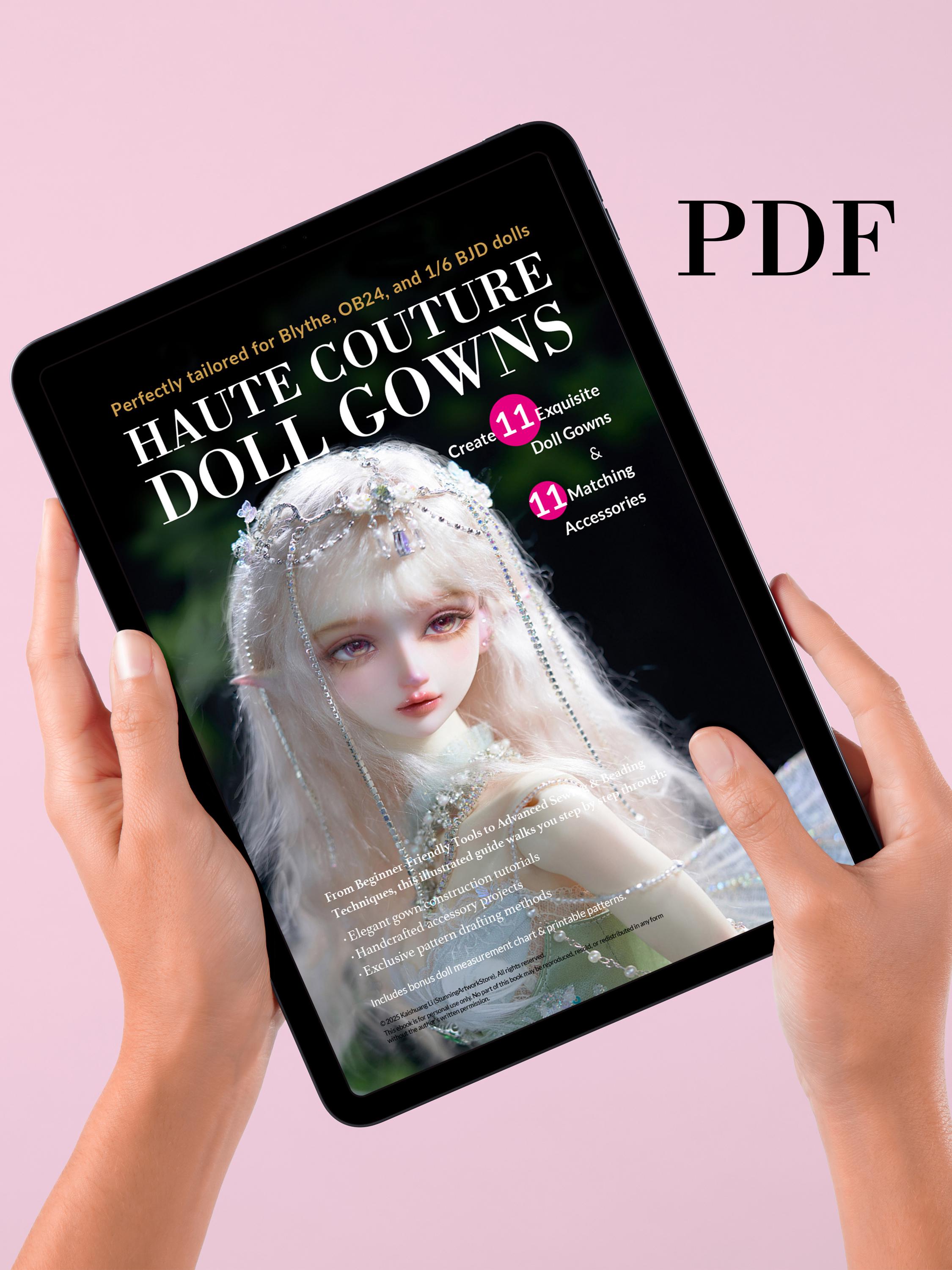 Haute Couture Doll Gown Patterns: Blythe, OB11, BJD (PDF Ebook) - Etsy