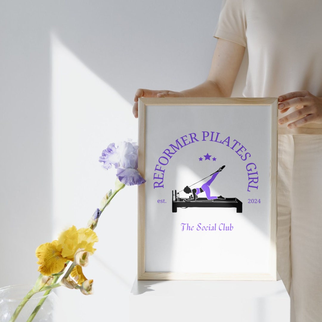 PILATES REFORMER POSTER Digital Download, Pilates Girl Poster, Pilates ...