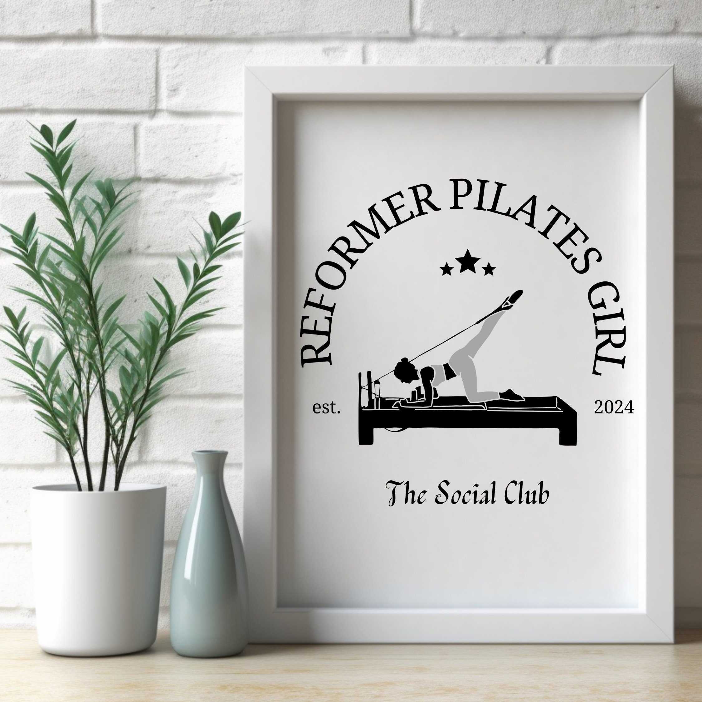 PILATES REFORMER POSTER Digital Download, Pilates Girl Poster, Pilates ...