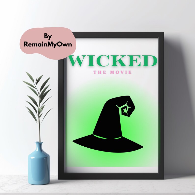Wicked the Musical Elphaba, Wicked the Movie Witch Hat Print-wall Art ...