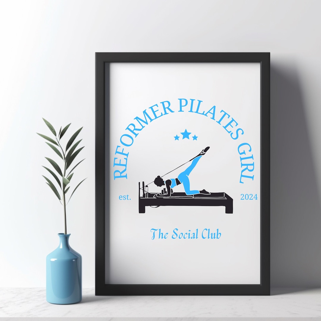 PILATES REFORMER POSTER Digital Download, Pilates Girl Poster, Pilates ...