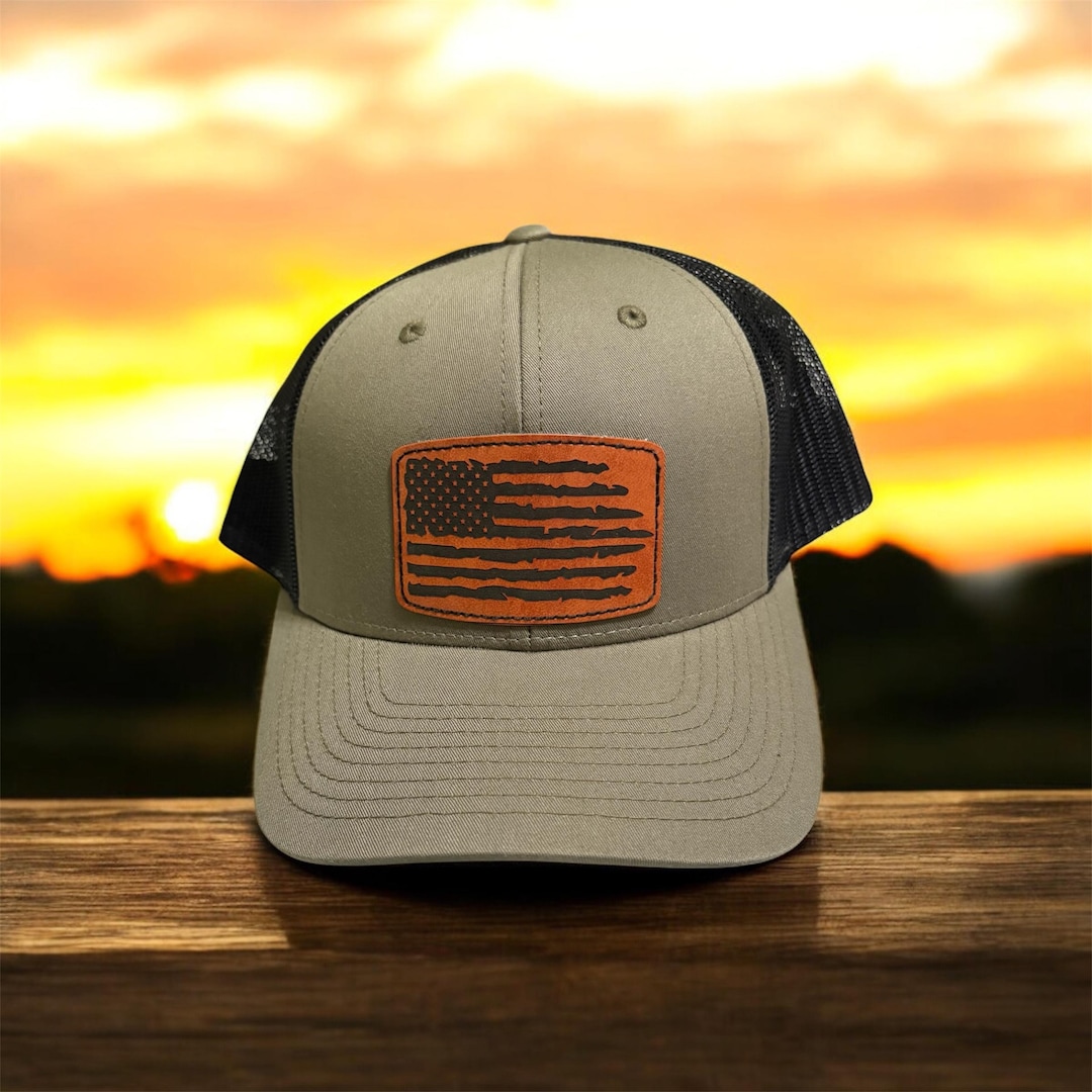 American Flag Patch Hat - Etsy