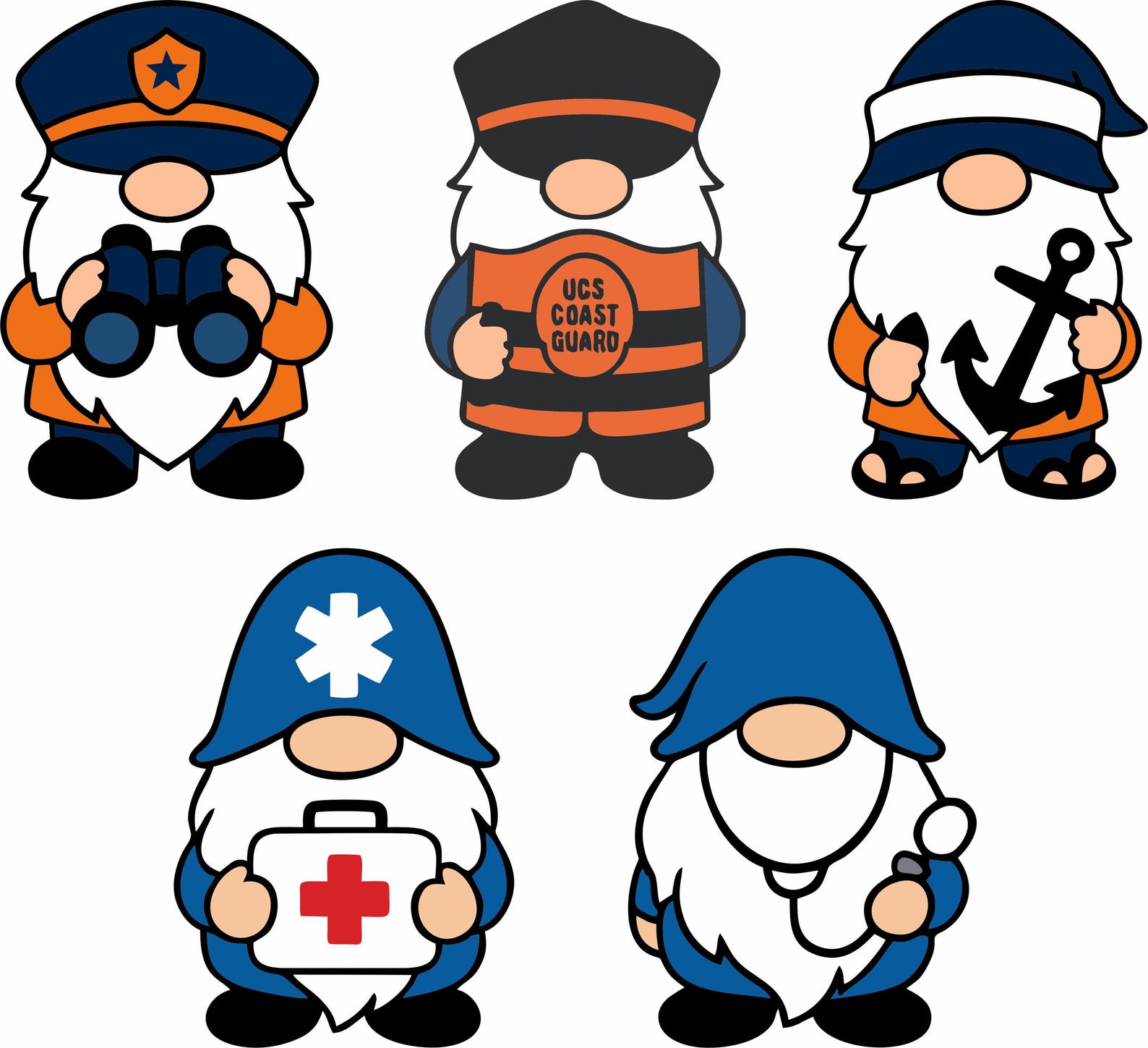 First Responder Gnome SVG Bundle | PNG DXF Eps Jpeg | Firefighter ...