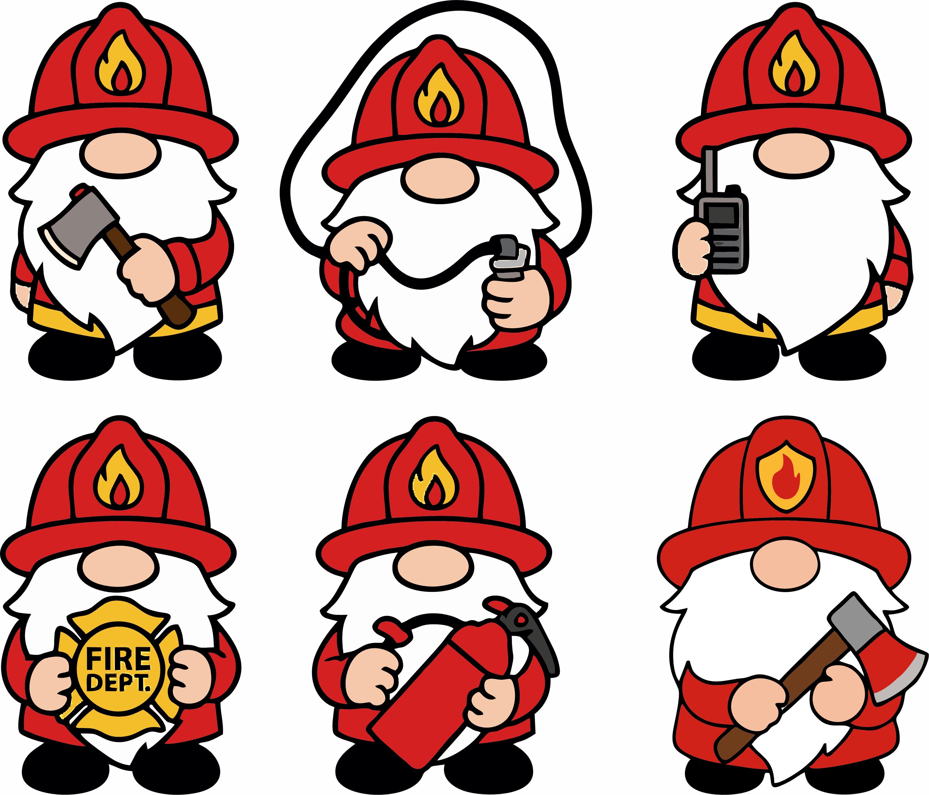 First Responder Gnome SVG Bundle | PNG DXF Eps Jpeg | Firefighter ...