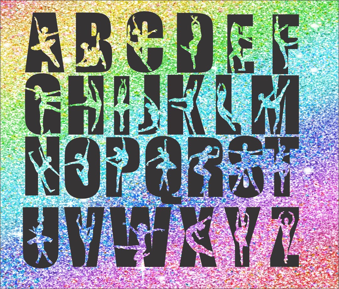 PNG & SVG Alphabet With Dancer Silhouettes – Digital Letter Art for ...