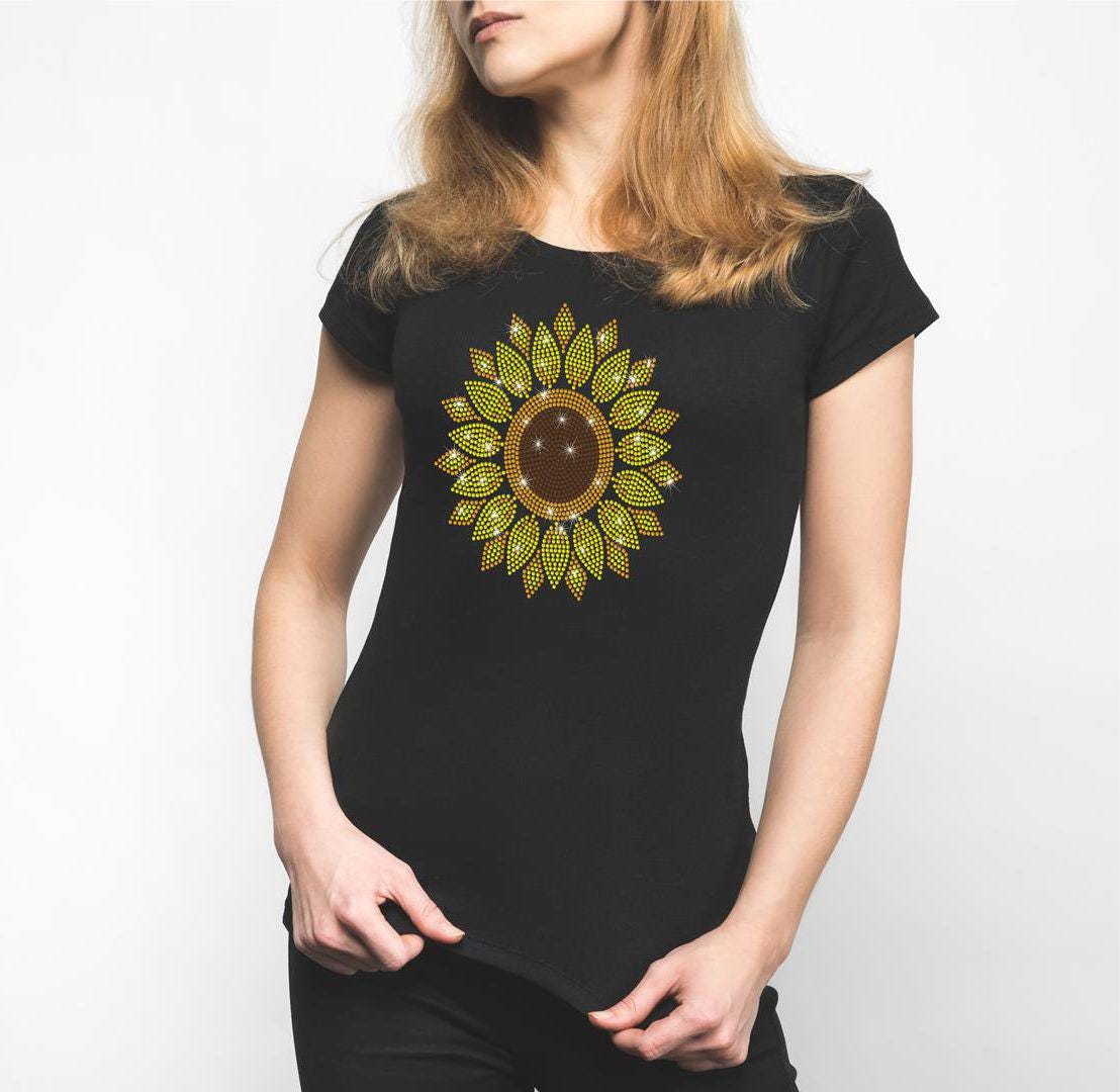 Rhinestone Sunflower Template, Designed for SS10, Digital Instant ...
