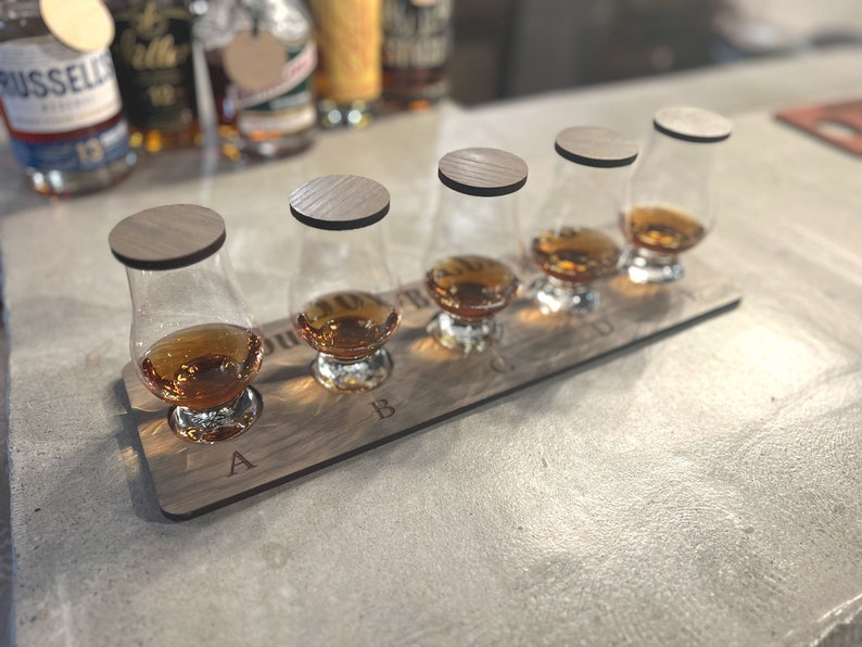 Bourbon Blind Tasting Board, Whiskey, Scotch, Perfect Gift for the ...
