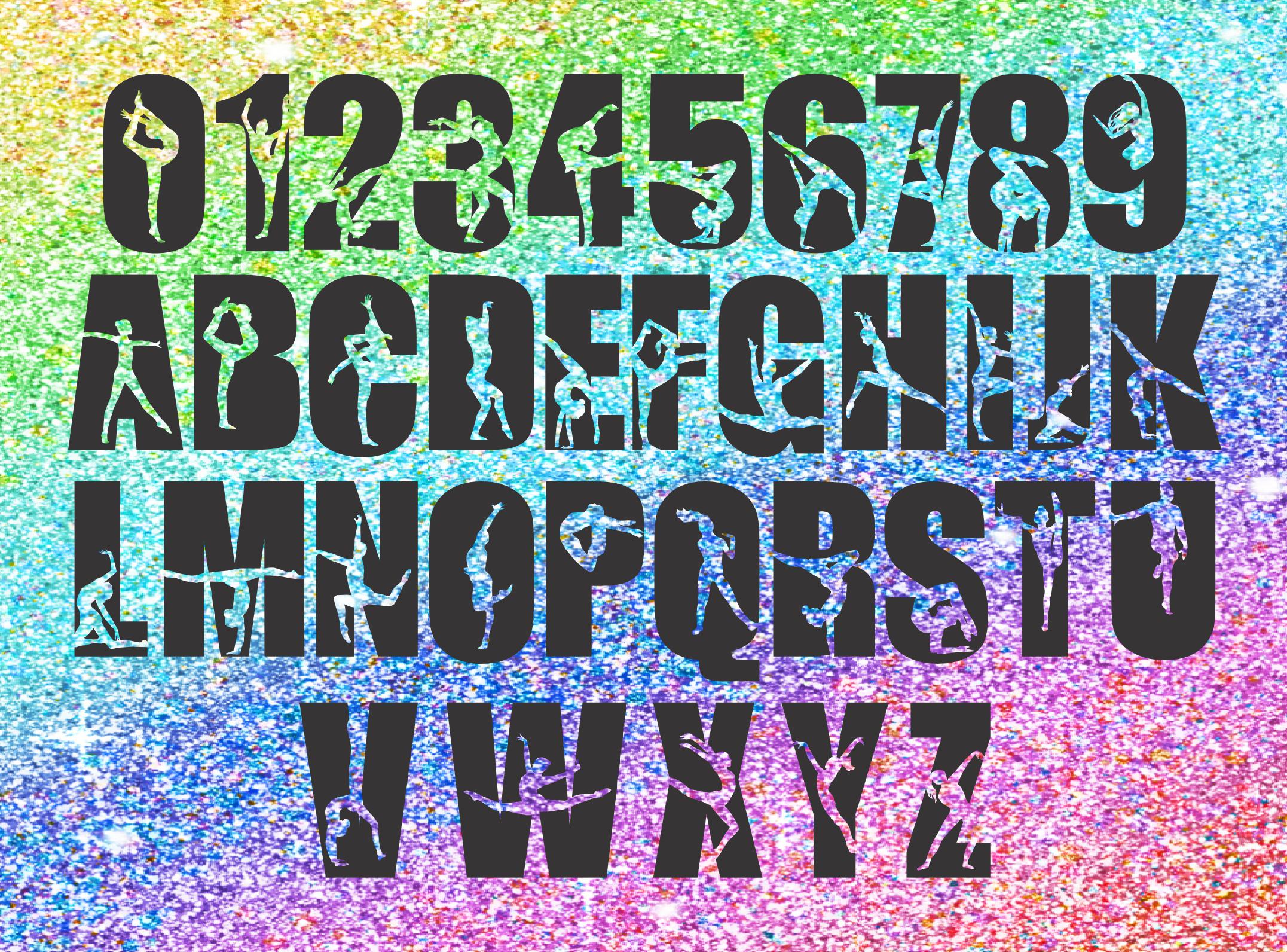 PNG & SVG Alphabet With Gymnast Silhouettes – Digital Letter Art ...