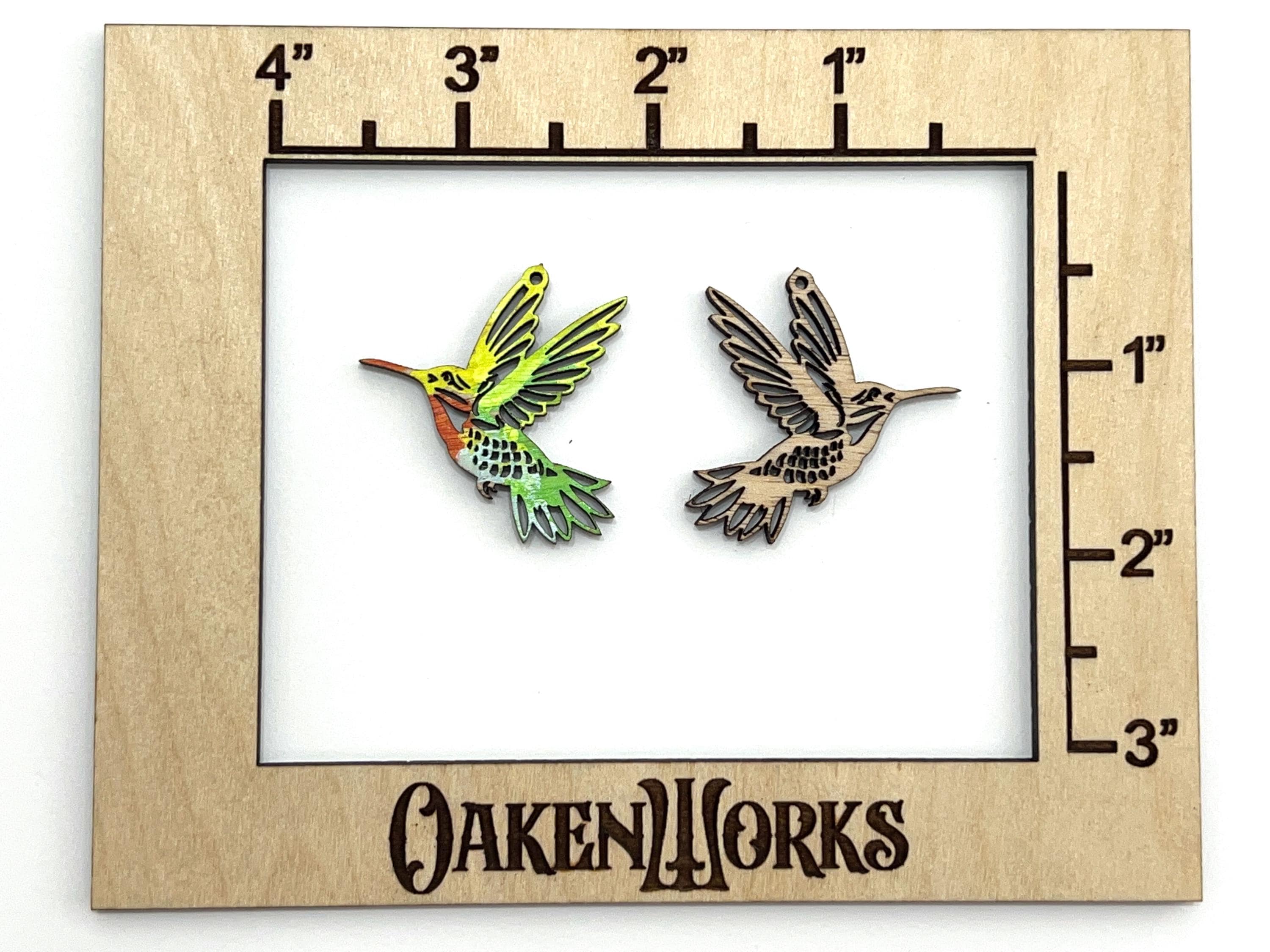 Digital Hummingbird Earring SVG File - Glowforge Silhouette Cricut Cut ...