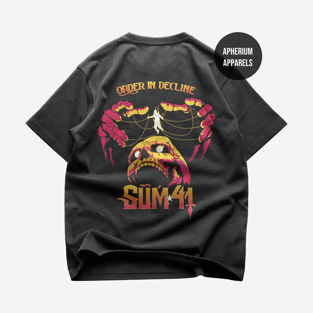 Sum 41 Back T-shirt Rock Music Shirt Order in Decline Album Shirt in ...
