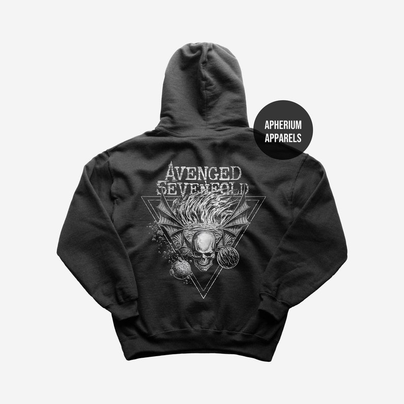 Avenged Sevenfold Hoodie Metal Music Hoodie A7X Hoodie Deathbat Hoodie ...