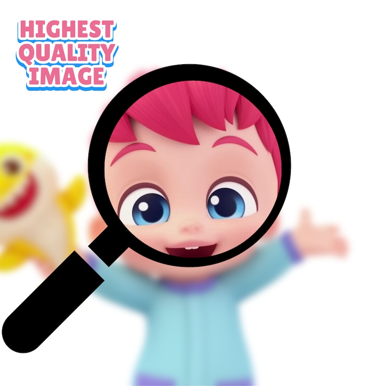 Bebefinn 8 Pack PNG, JPG, PDF Images, High Quality Baby Shark Nursery ...