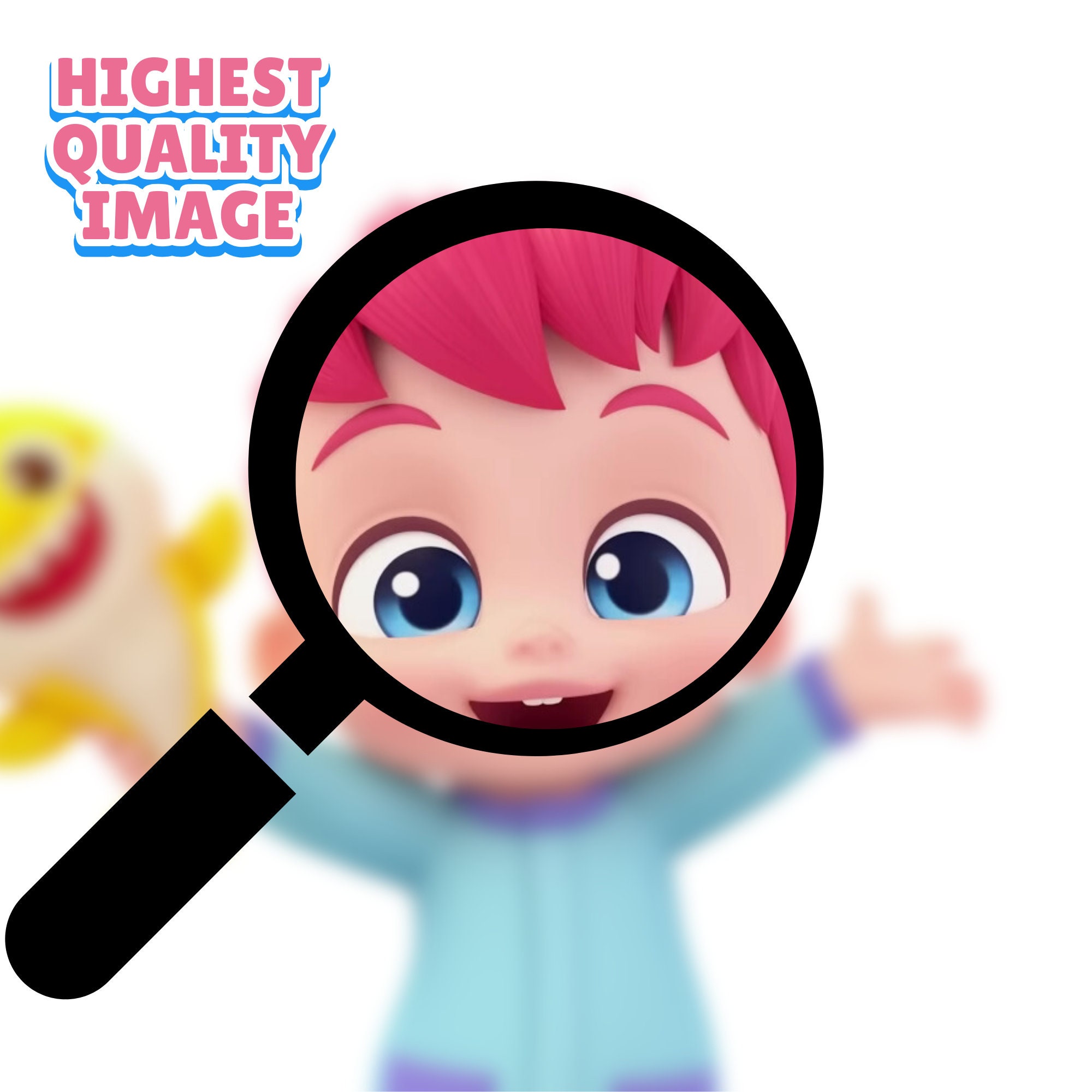 Bebefinn 8 Pack PNG, JPG, PDF Images, High Quality Baby Shark Nursery ...