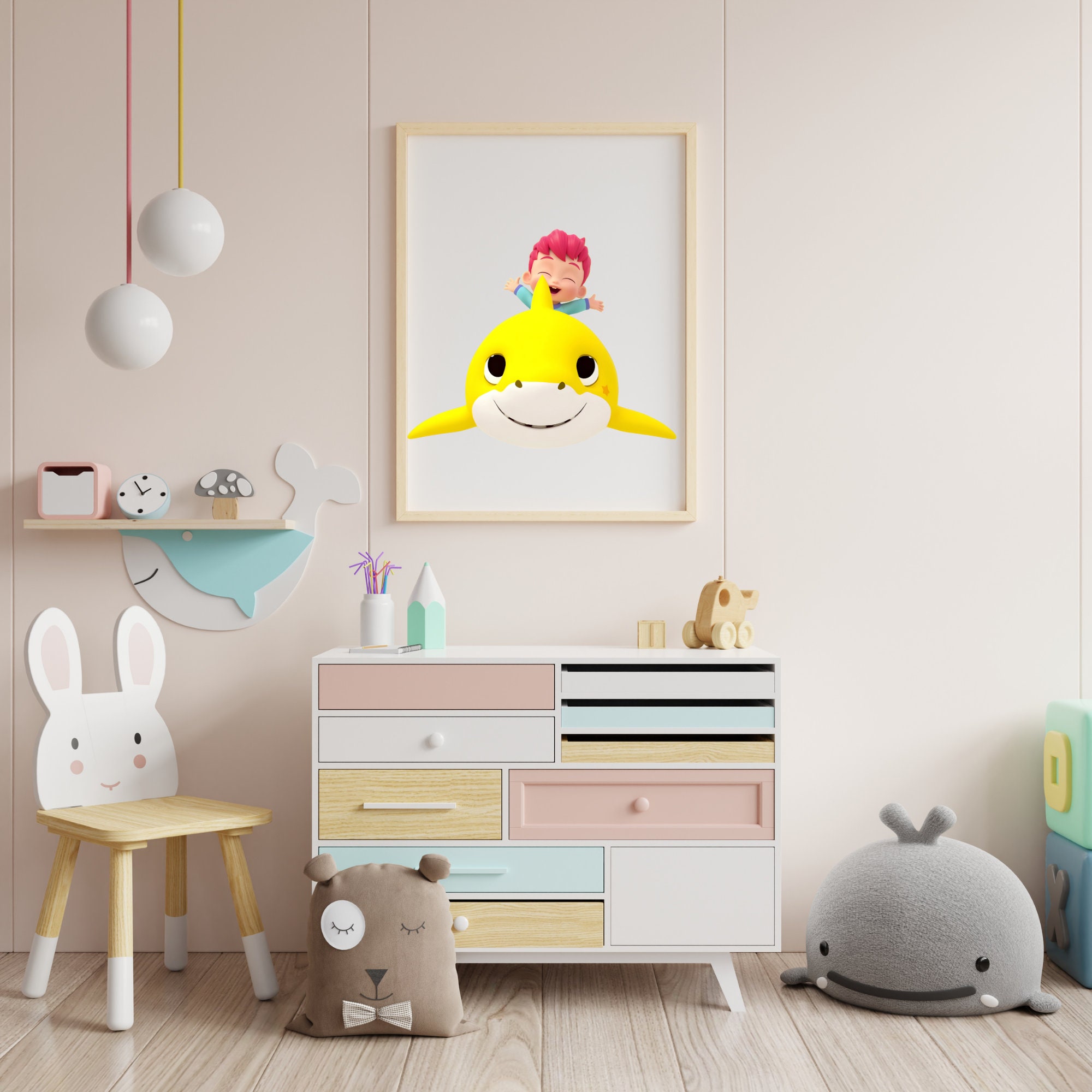 Bebefinn 8 Pack PNG, JPG, PDF Images, High Quality Baby Shark Nursery ...