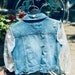 Denim Jacket With Daisy Lace Poof Arms - Etsy