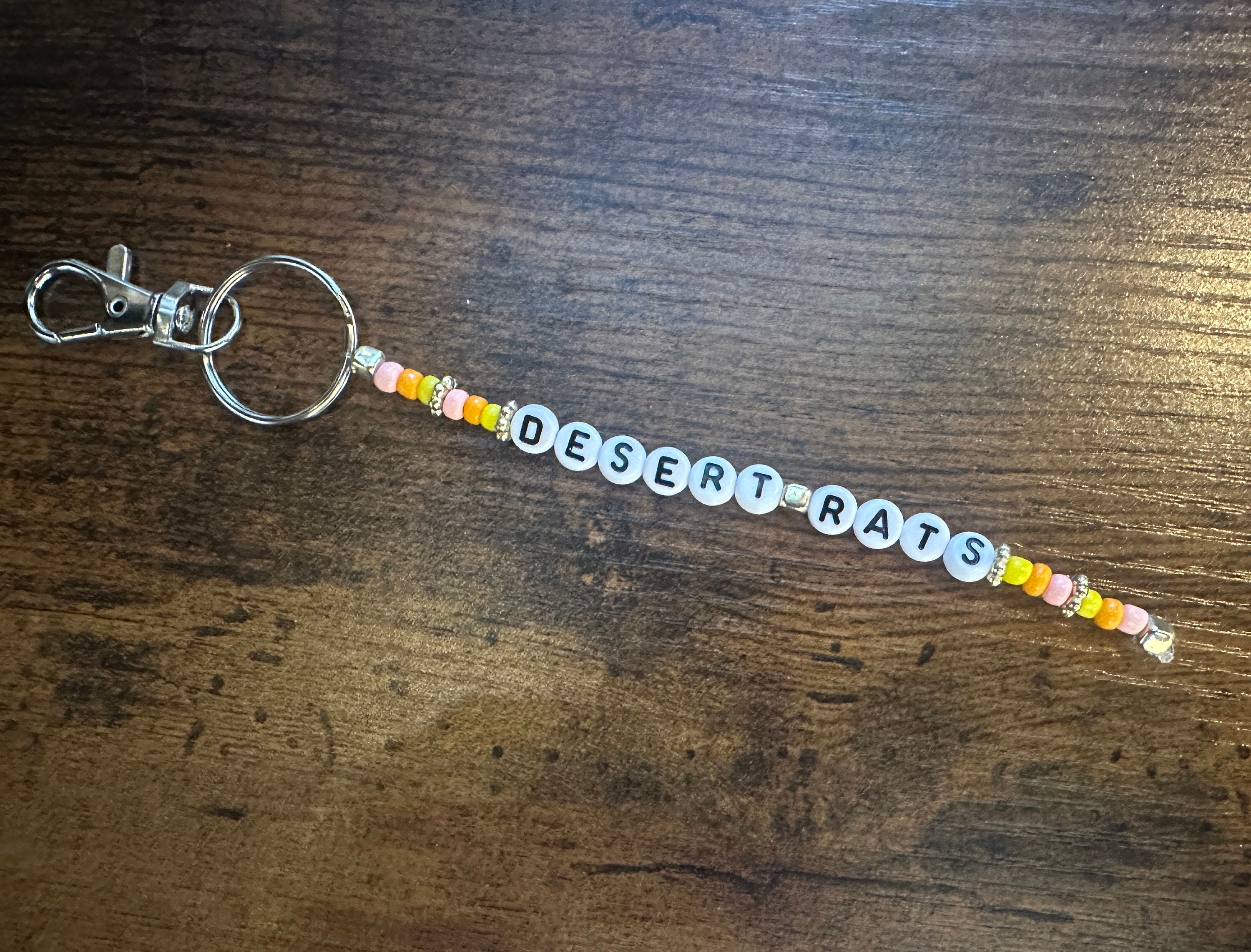 Personalized Beaded Keychain: Custom Colors & Words - Etsy