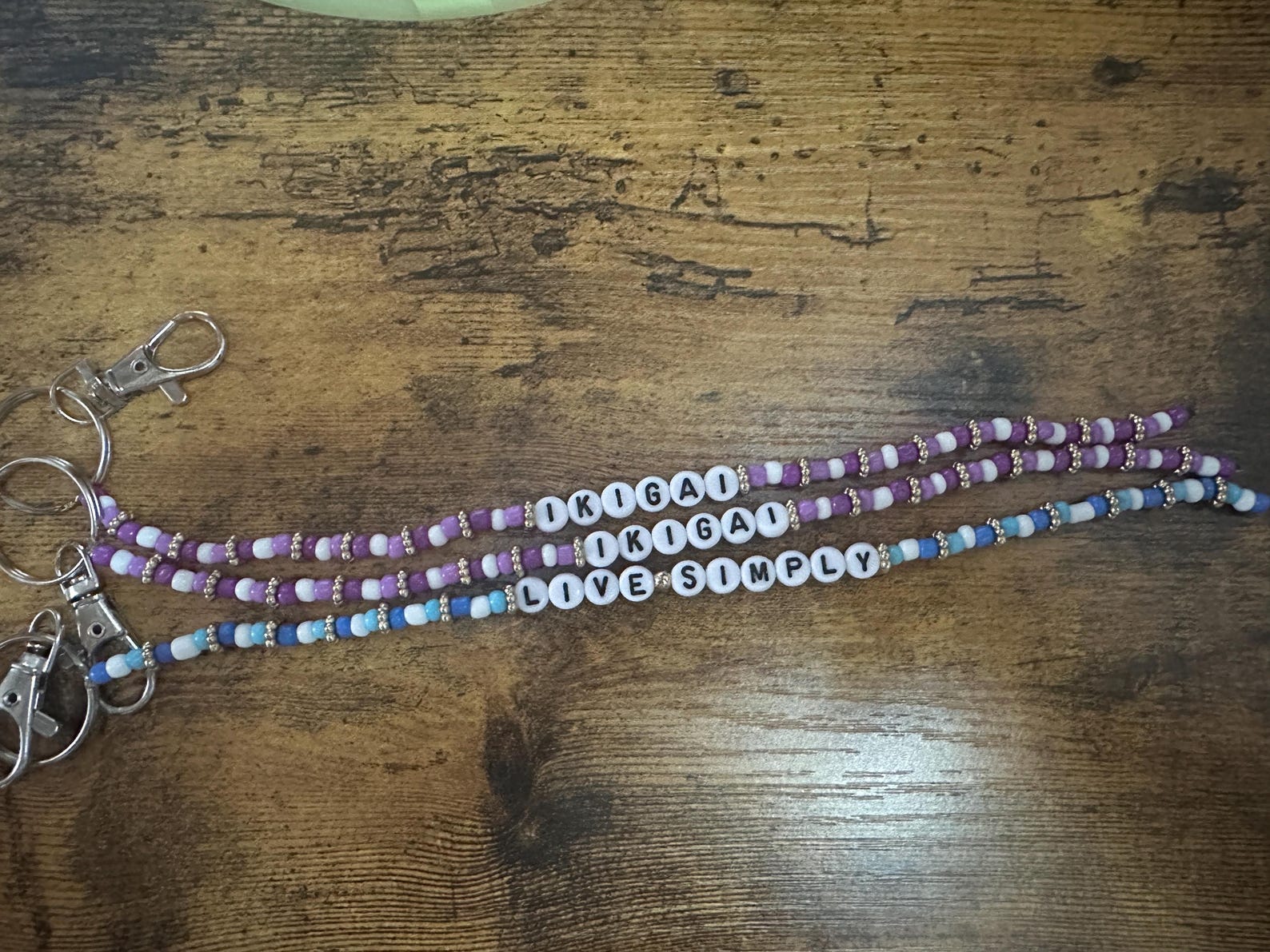 Personalized Beaded Keychain, Custom Beaded Keychain - Etsy