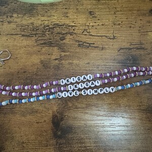 Personalized Beaded Keychain: Custom Colors & Text - Etsy