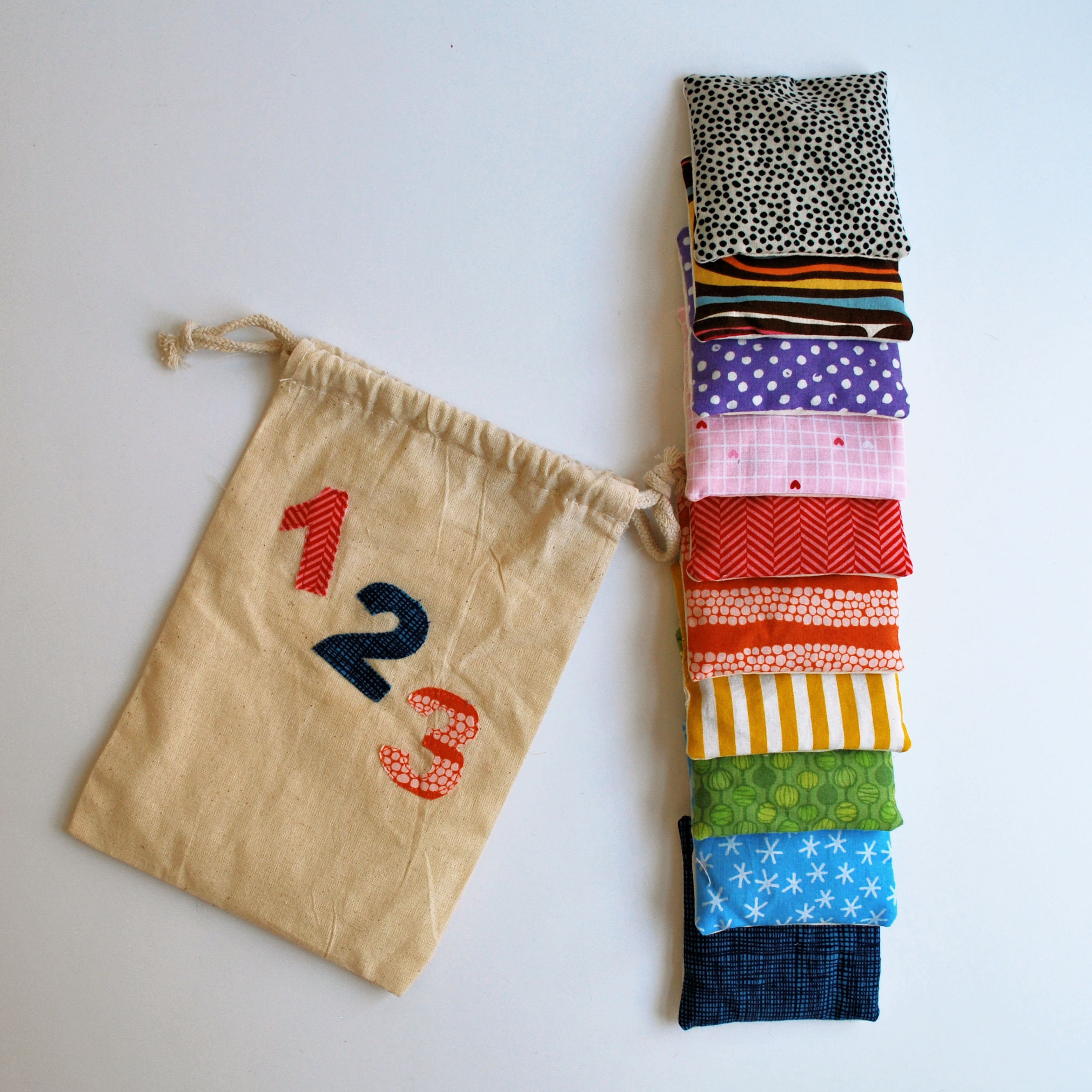 Counting Bean Bags Numbers 1 10 Educational Game Math Etsy