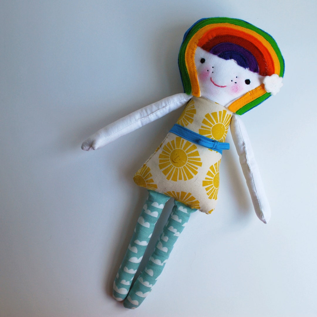 Renaebow Doll Rainbow Unique Dolls Art Doll Sunshine - Etsy