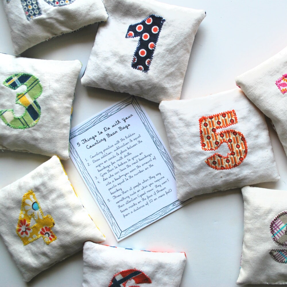 Counting Bean Bags Numbers 1 Through 10 Educational Game Etsy