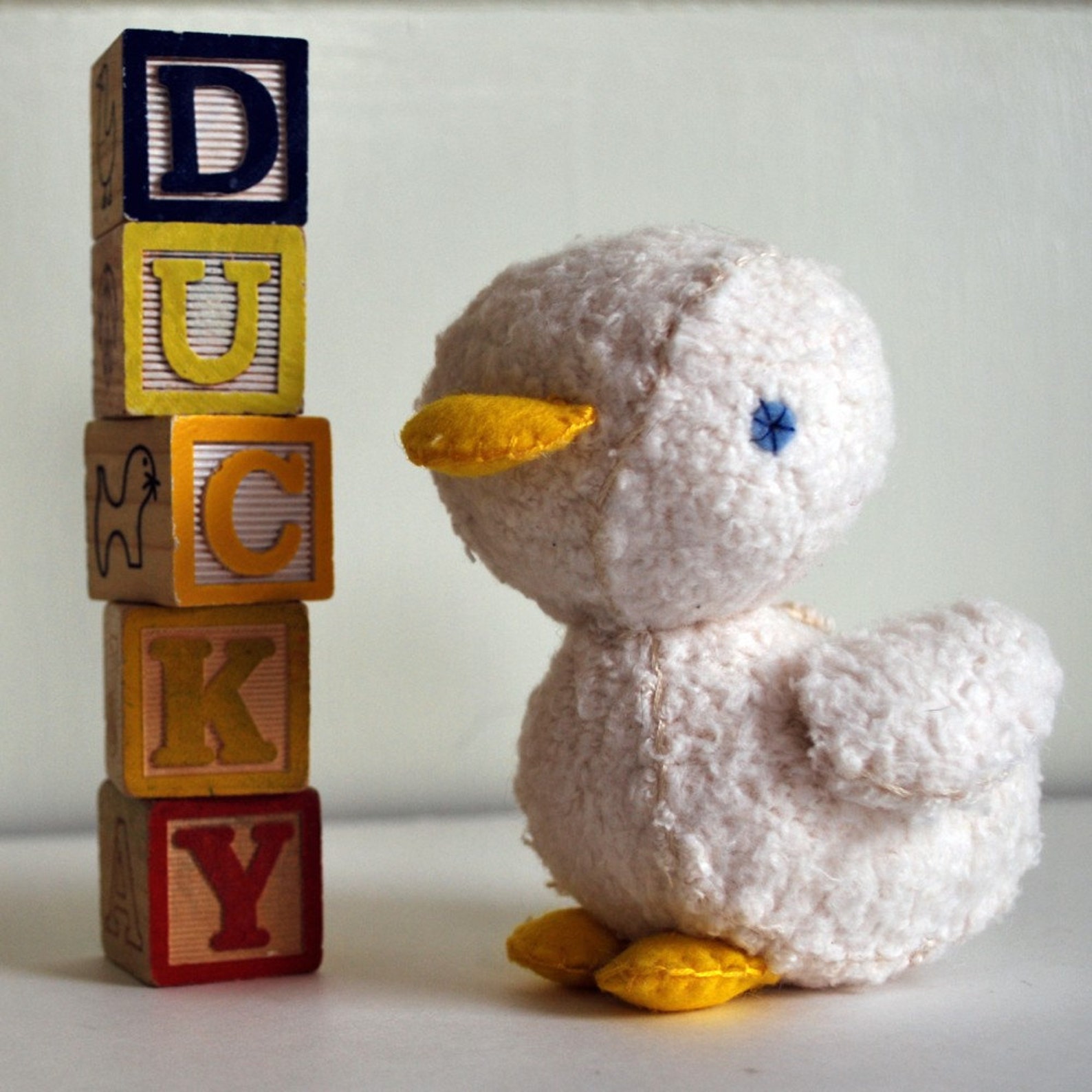 Creamy Plushie Ducky Organic Cotton Fleece Stuffed Animal - Etsy