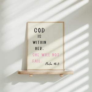 Girly Christian Art, Pink Christian Bible Verse Prints, Aesthetic ...