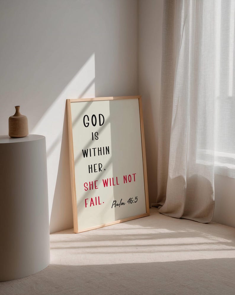 Preppy Christian Art for Women, Girly Bible Verse Posters, Minimalist ...