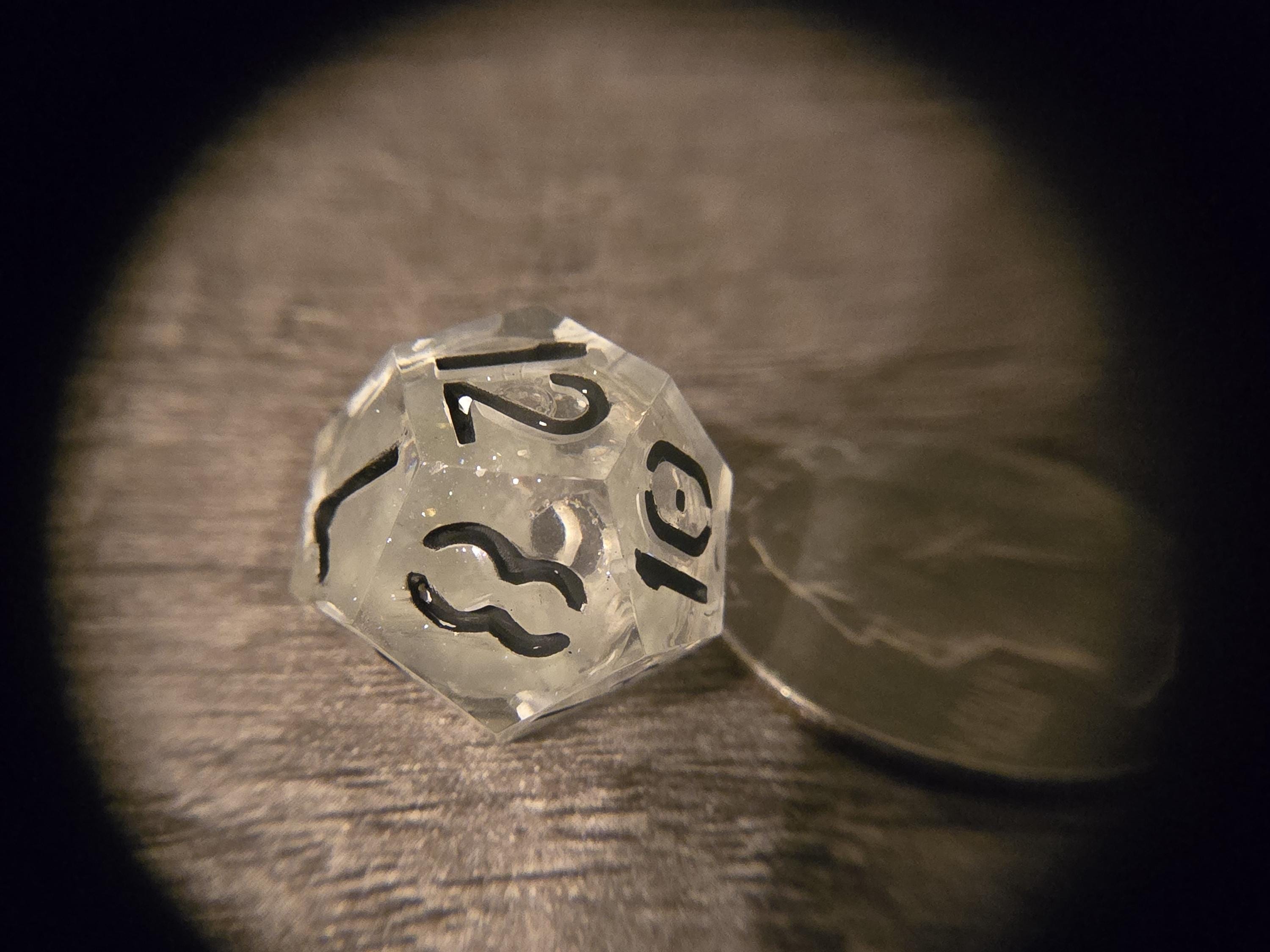 Handmade Uranium Glass Liquid Core TTRPG/ D&D Dice - Etsy