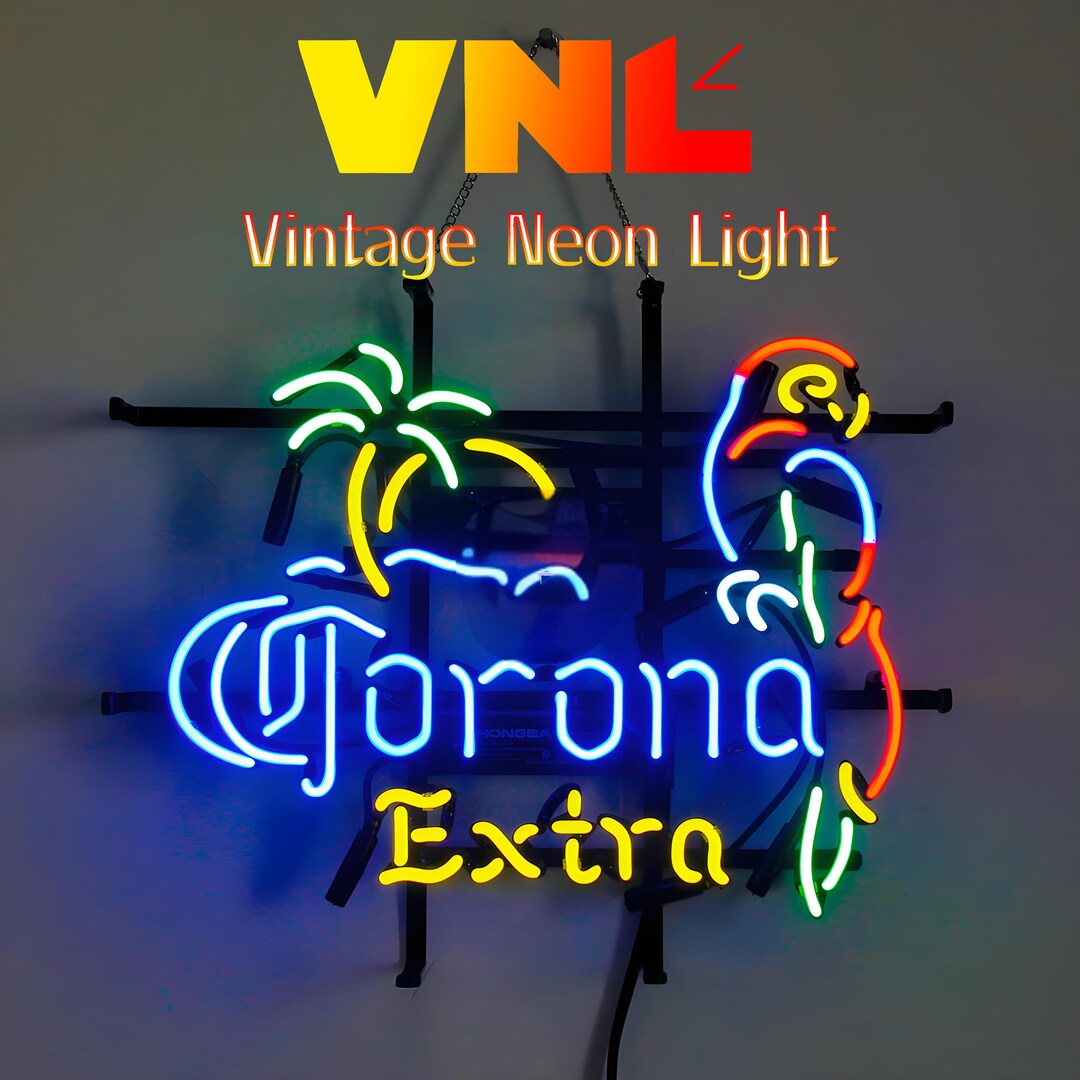 Corona Extra Parrot Wall Hanging Signs Neon Beer Sign Bar Decor ...