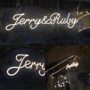 Custom Neon Sign Neon Name Sign LED Neon Light Sign Wedding Decor ...