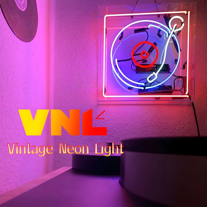 CD Player Box Custom Real Glass Neon Sign for Bedroom Neon Bar Sign ...