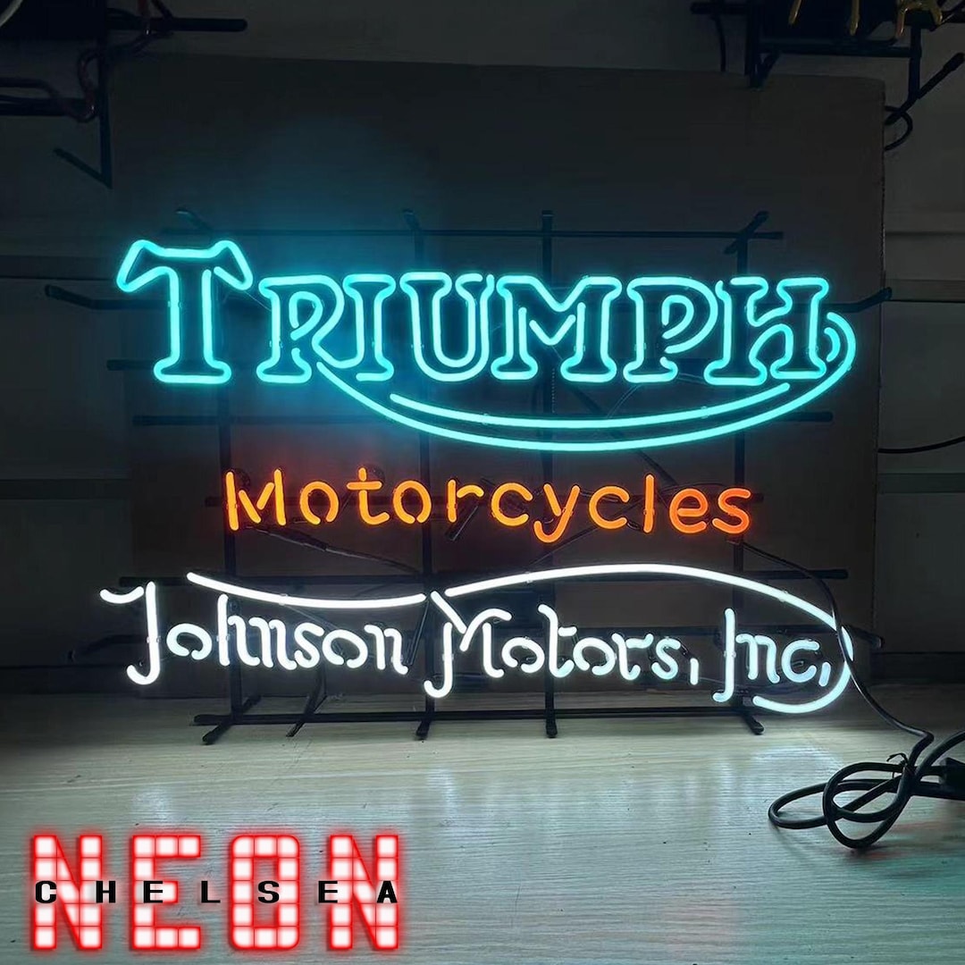 Triumph Motorcycles Neon Sign Lights Handmade Real Glass Neon ...
