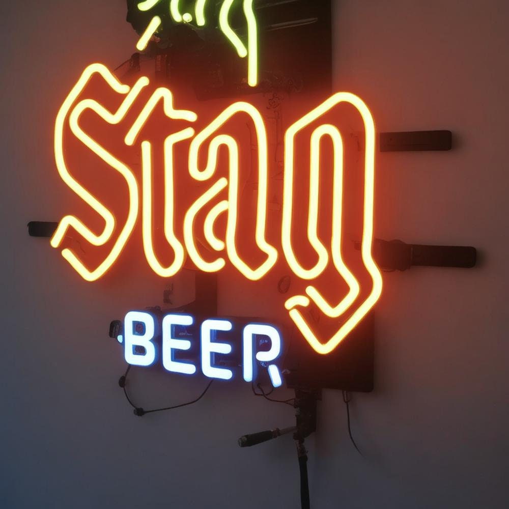 STAG Beer Bar Decor Wall Art for Man Cave Wall Hanging Signs Neon Beer ...