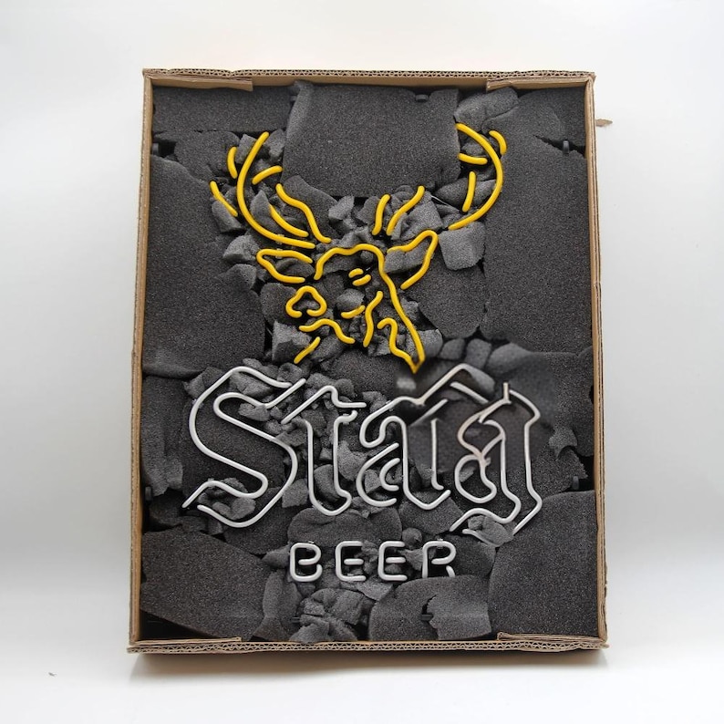 STAG Beer Bar Decor Wall Art for Man Cave Wall Hanging Signs Neon Beer ...