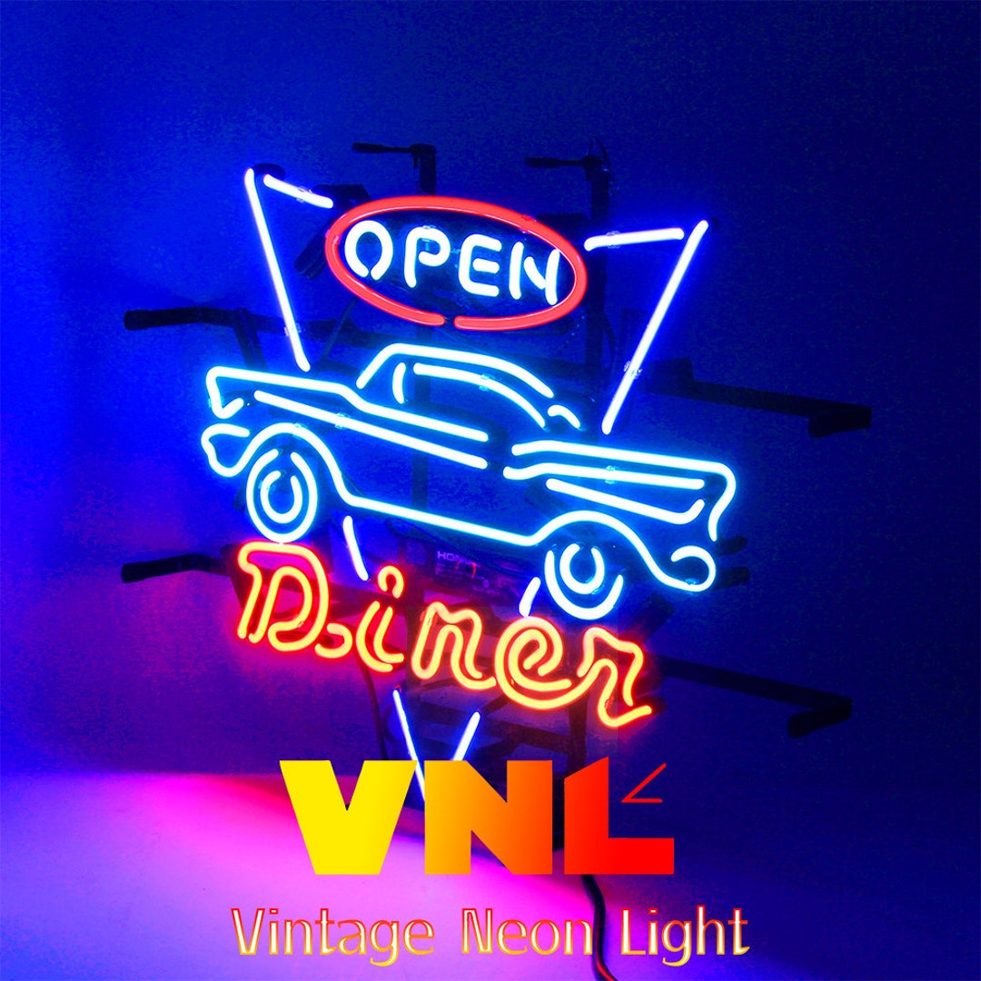 Open Diner Neon Sign Custom Business Open Sign Restaurant Decor Wall ...