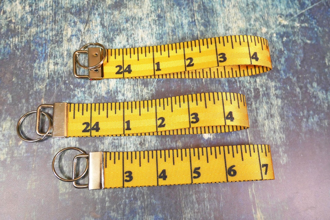 Yellow Ruler Key Fob Wristlet Keychain | Small, Medium, Large - Etsy