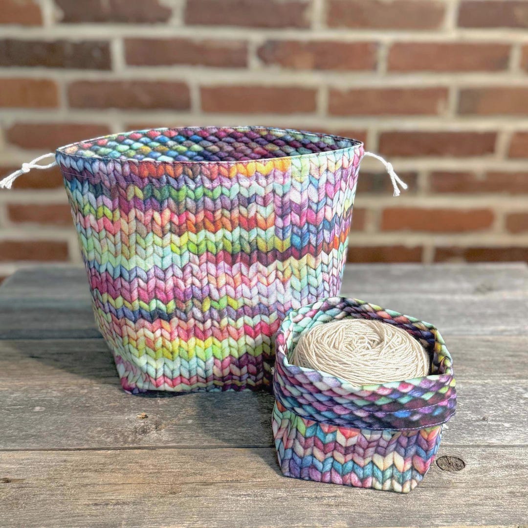 Drawstring Pouch | Fabric Yarn Bowl | Dice Bag - Small or Medium ...